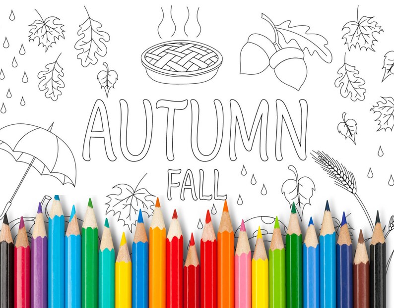 4 Seasons Coloring Pages Printable Sheets Spring Summer - Etsy