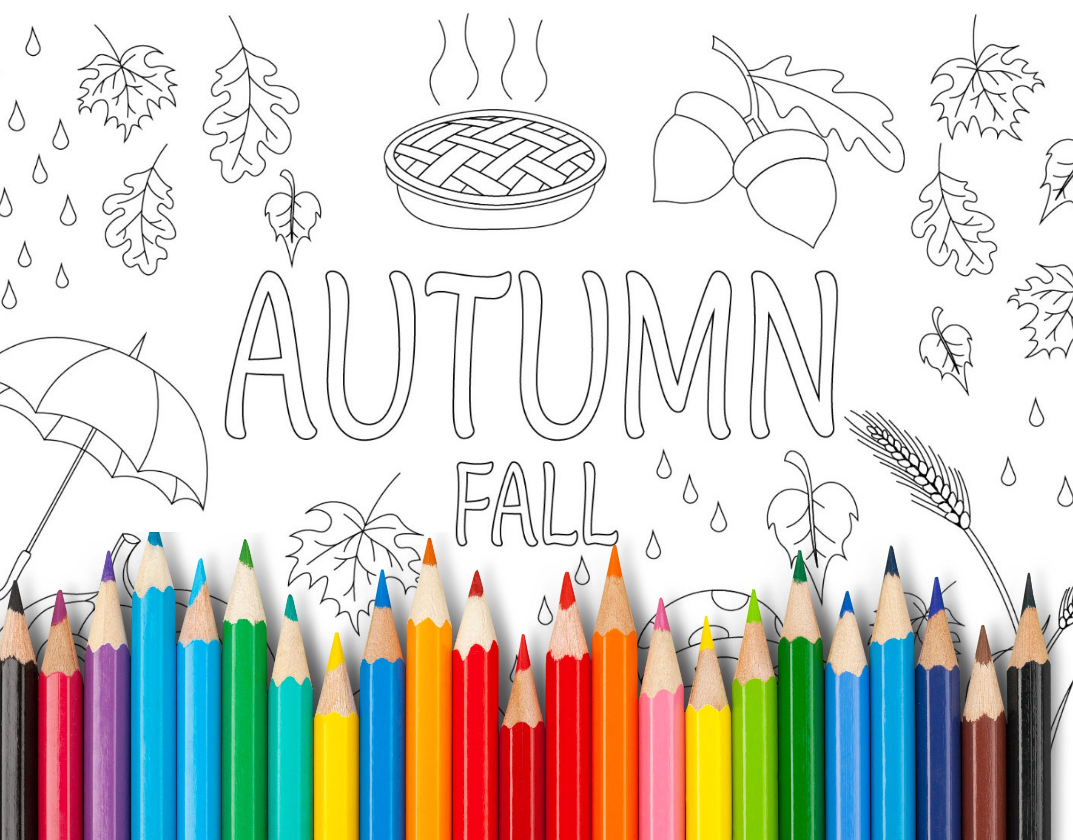 4 Seasons Coloring Pages Printable Sheets Spring, Summer, Autumn ...