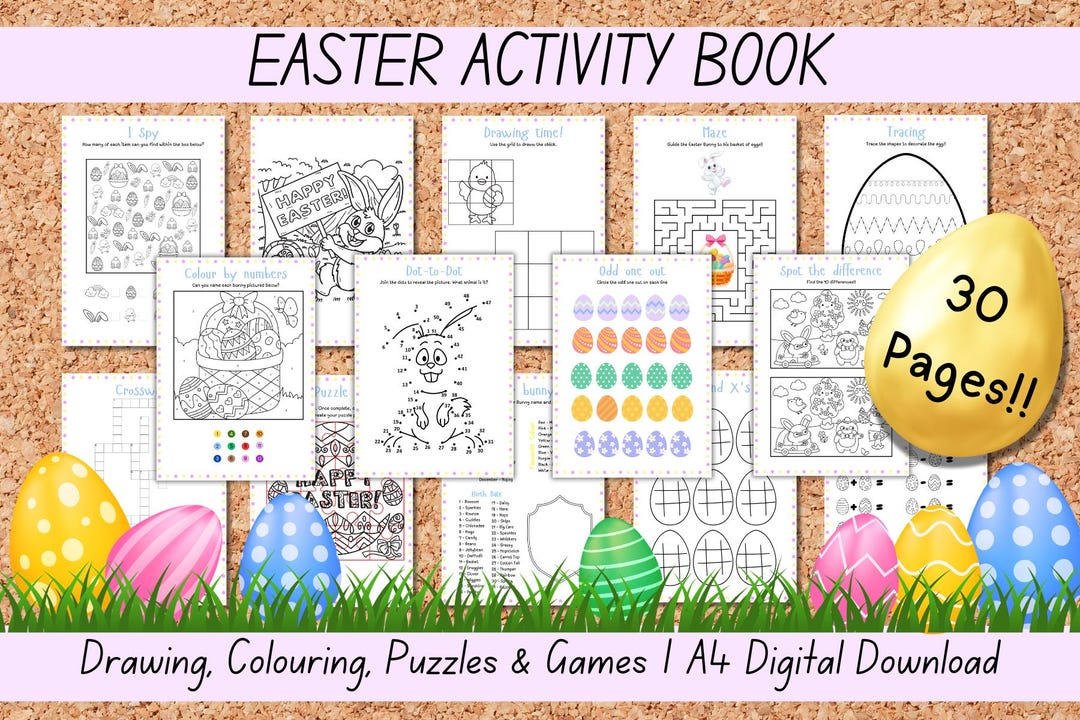 Printable Easter Activity Book | Colouring in | Puzzles & Games ...