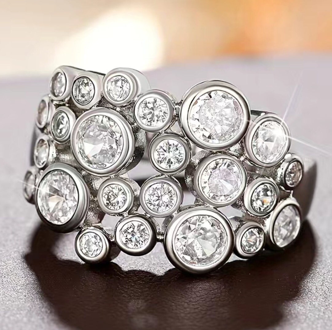 Silver Bubble Ring - Etsy UK