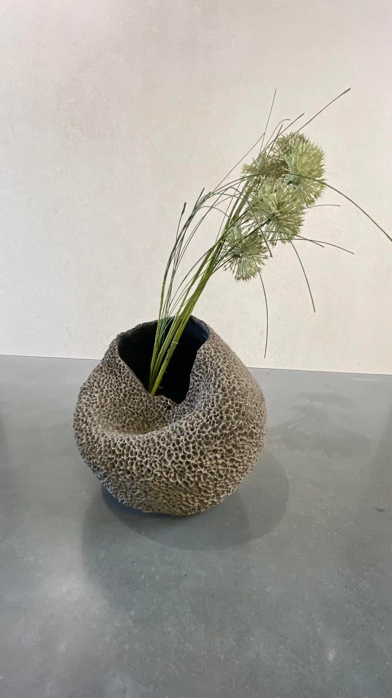 Structural Beige Vase Handmade Ceramic - Etsy