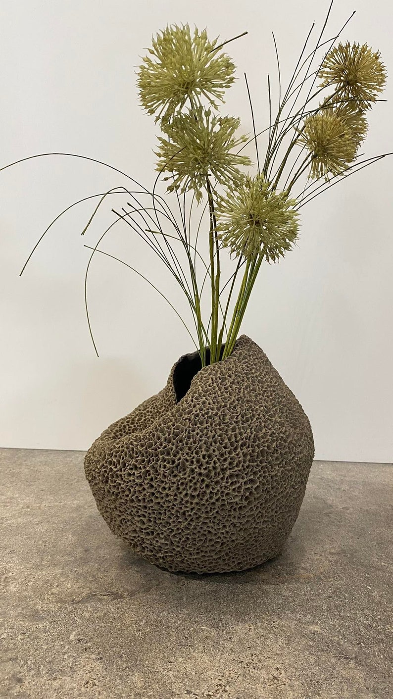 Structural Beige Vase Handmade Ceramic - Etsy