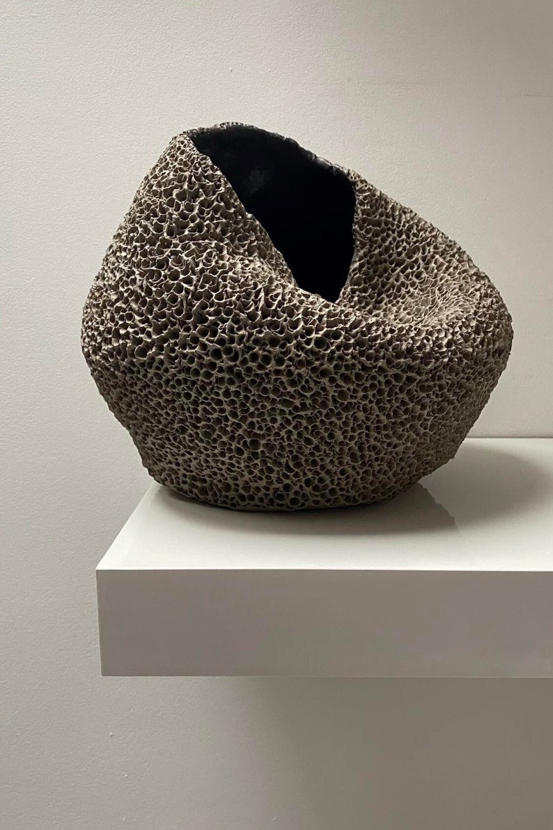 Structural Beige Vase Handmade Ceramic - Etsy