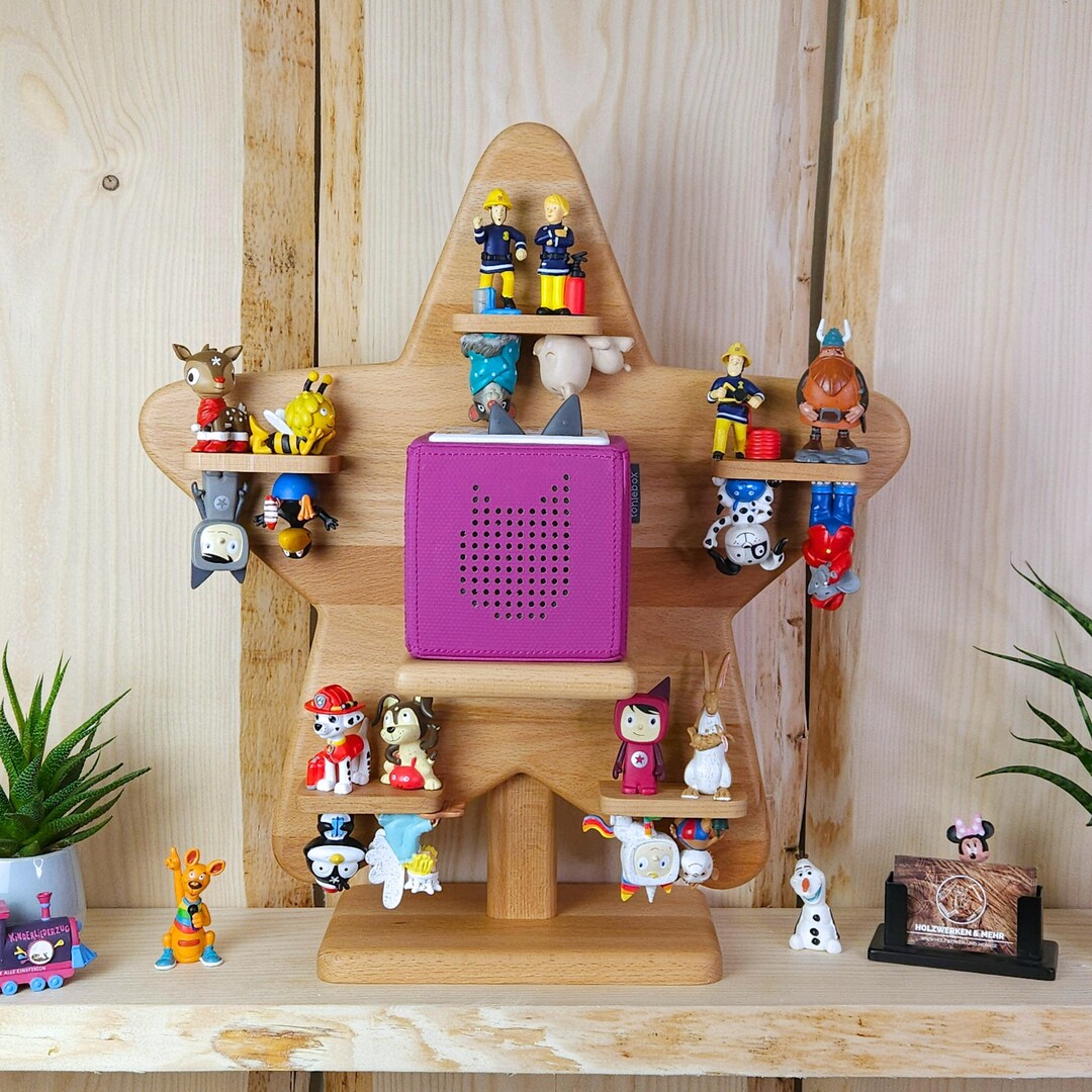 Solid Wood Tonie Shelf Star Standing / Toniebox Standing & Wall Shelf ...