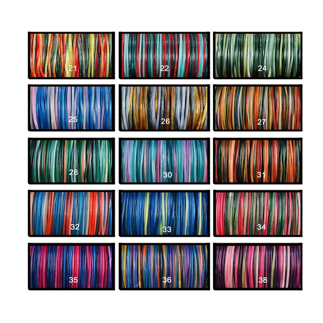 Waxed Polyester Threads With Color Gradient for Micro Macrame 0.5 Mm ...