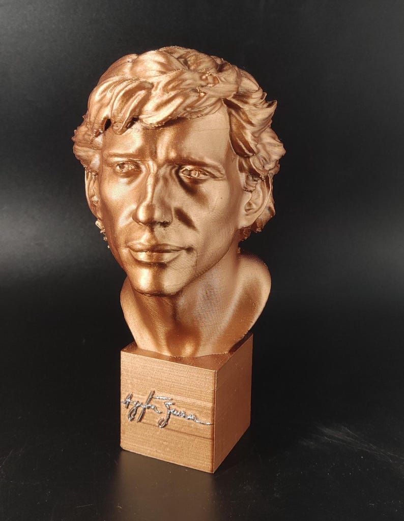 Ayrton Senna Bust - Formula 1 Legend Statue - Hand-painted Bronze ...