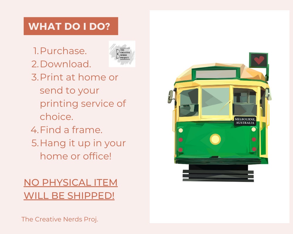 Iconic Melbourne Tram Wall Art | Downloadable and Printable Wall Decor ...