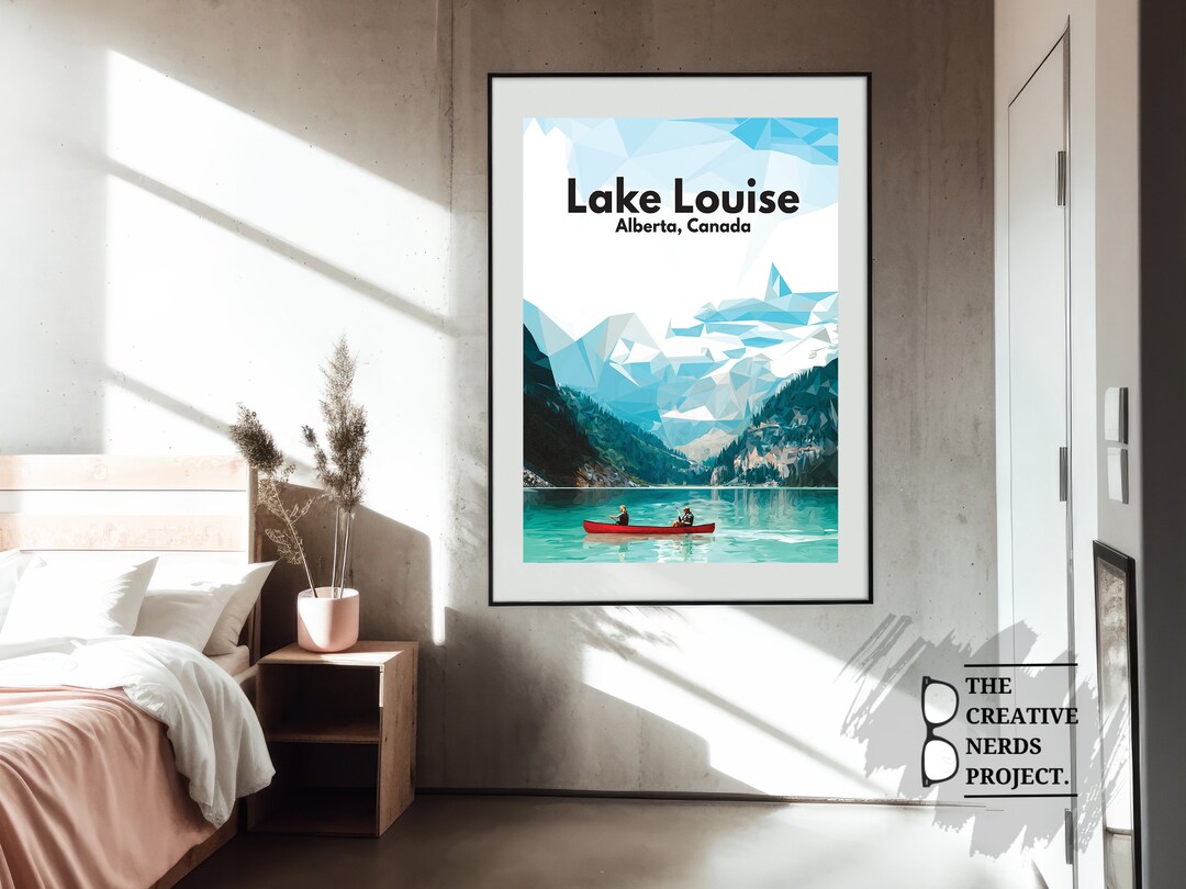 Vector Art Illustration of Lake Louise, Alberta, Canada - Digital ...