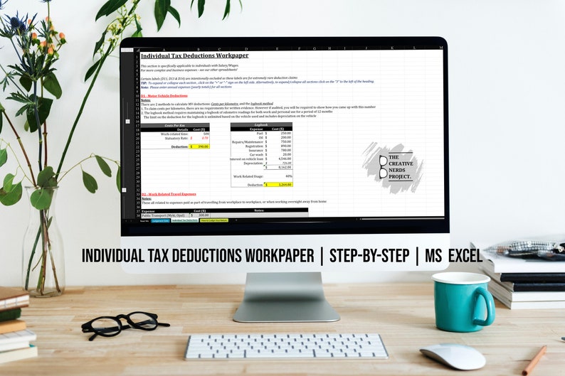 Australian Individual Tax Deductions Checklist & Calculator 2023 Excel Template, Income Tax ...