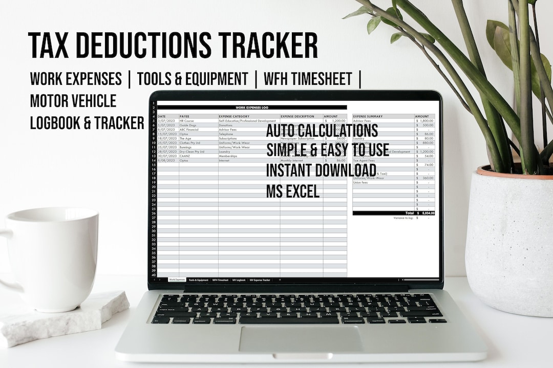 Tax Deductions Tracker Template Tax Return Individual Tax Return ...