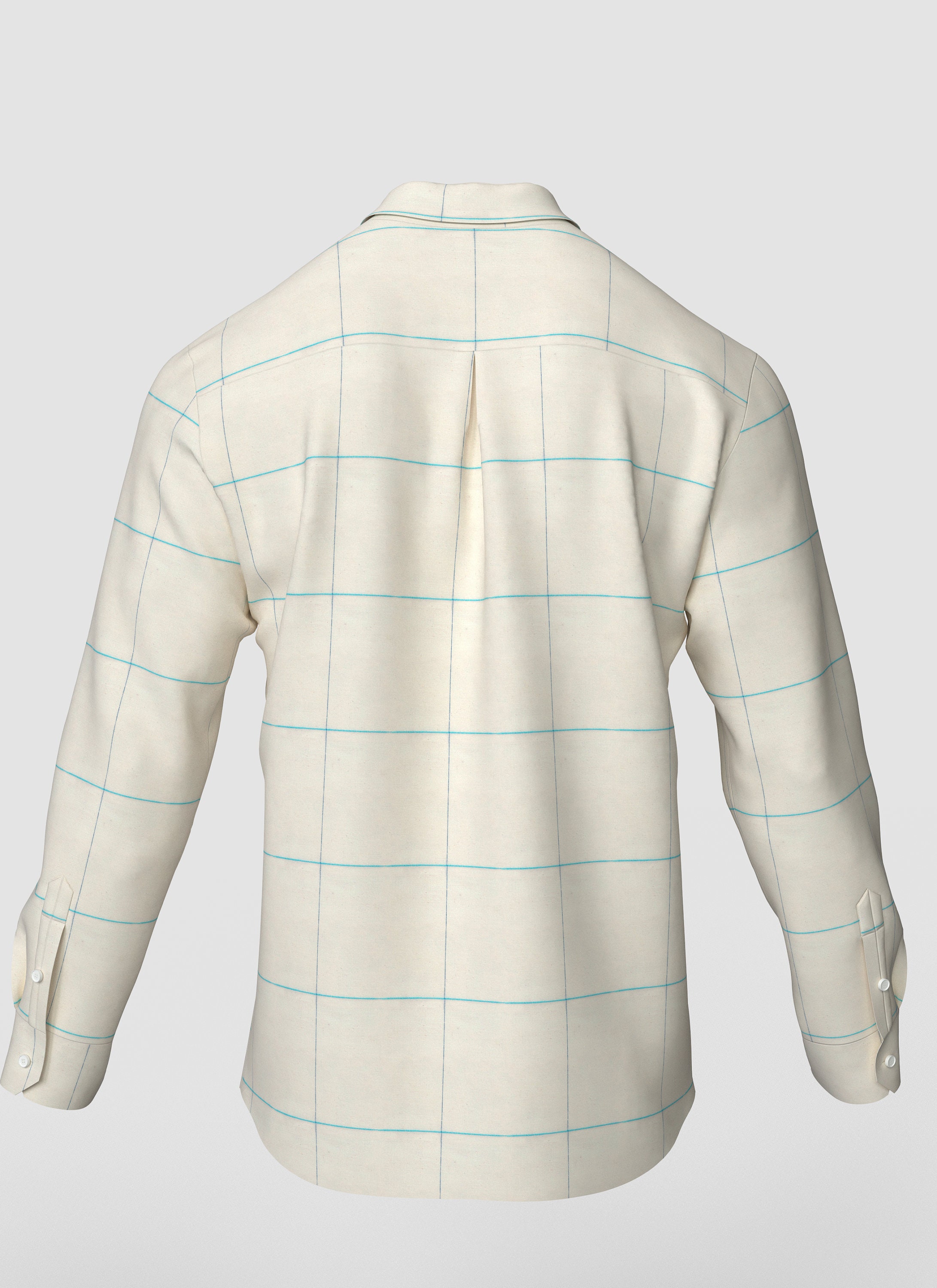 3D Digital Garment Long Sleeve Shirt .zprj File Compatible With CLO 3D ...
