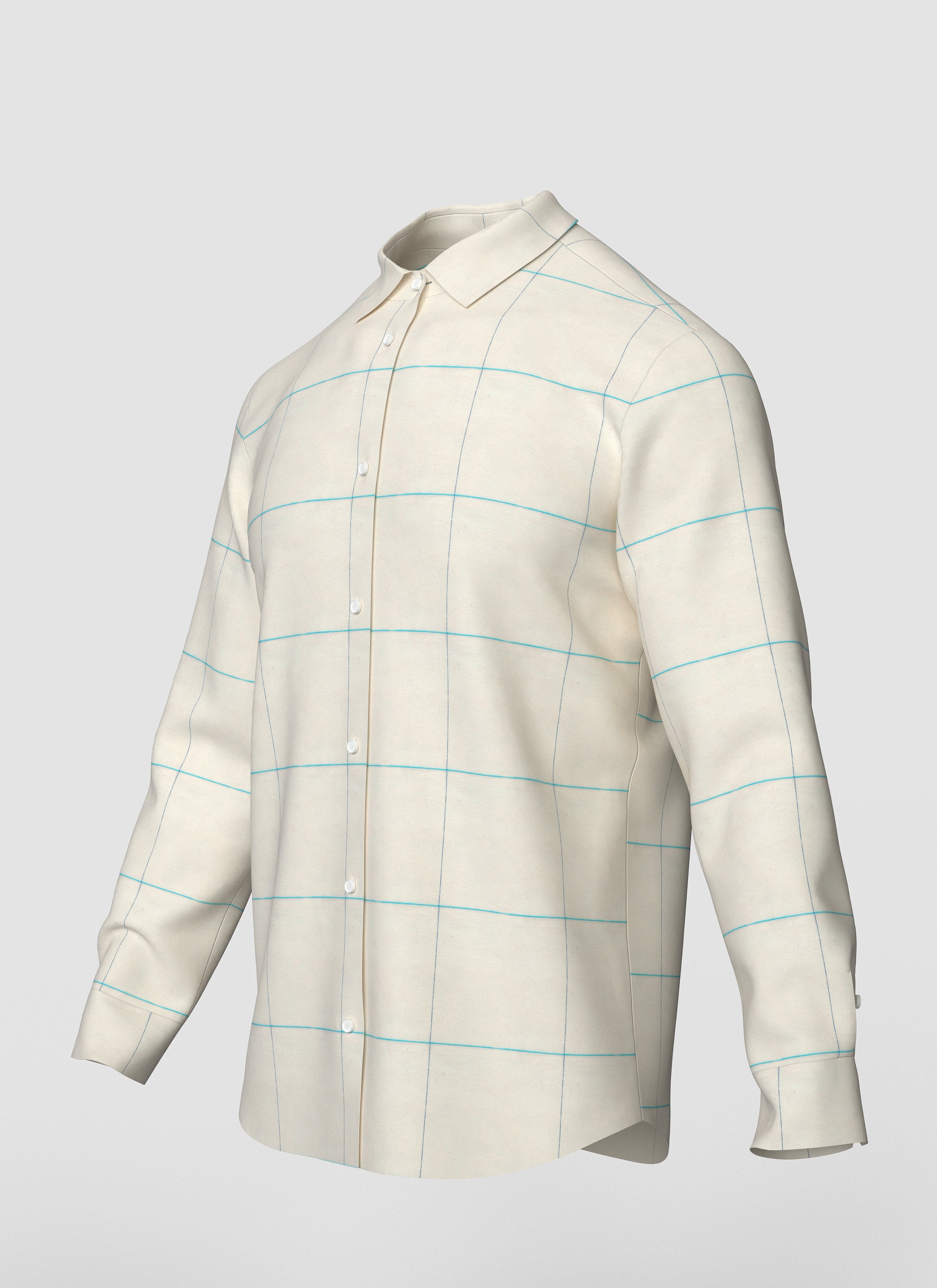 3D Digital Garment Long Sleeve Shirt .zprj File Compatible With CLO 3D ...