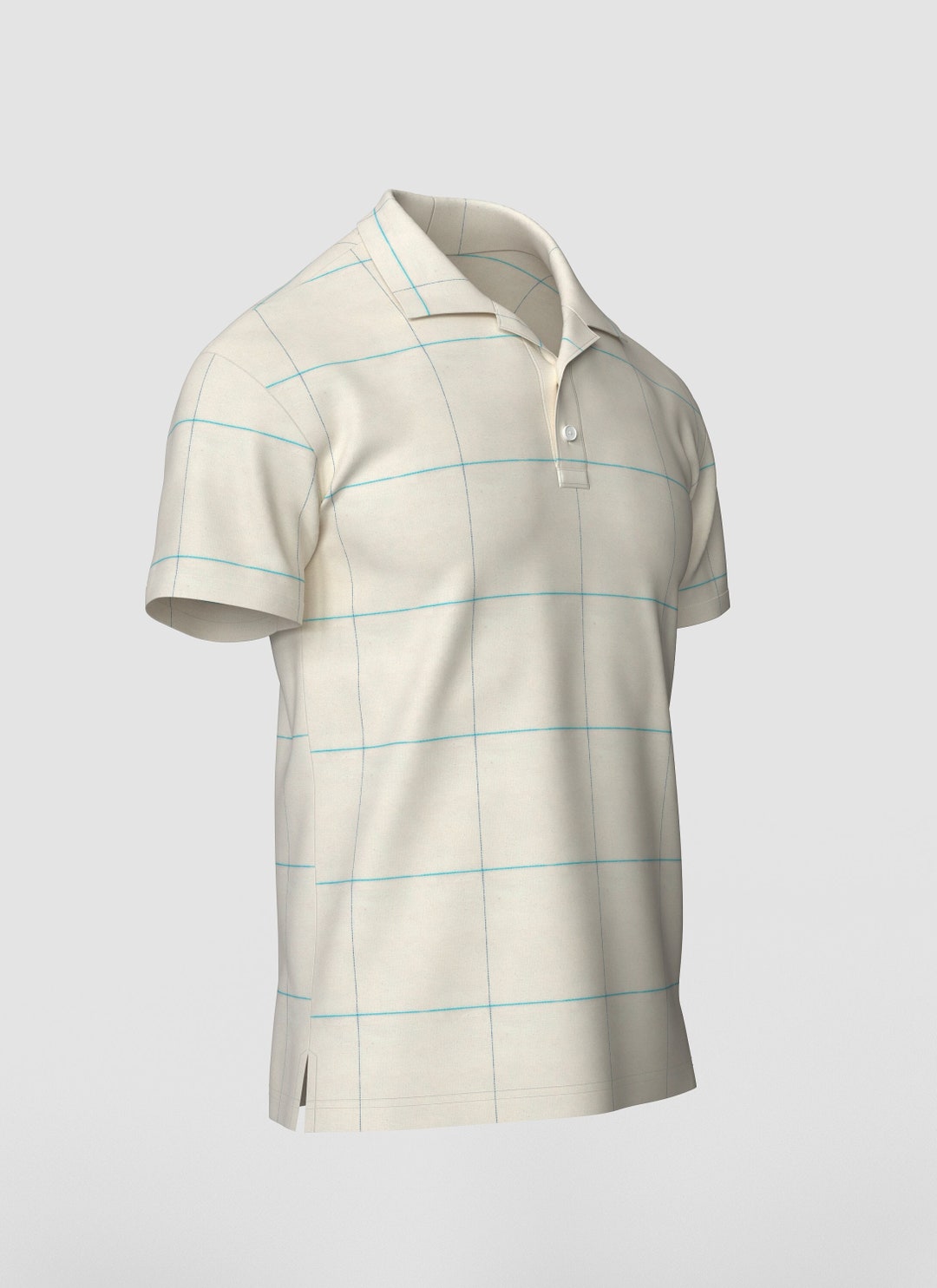 3D Digital Garment Short Sleeve Polo Shirt .zprj File Compatible With ...