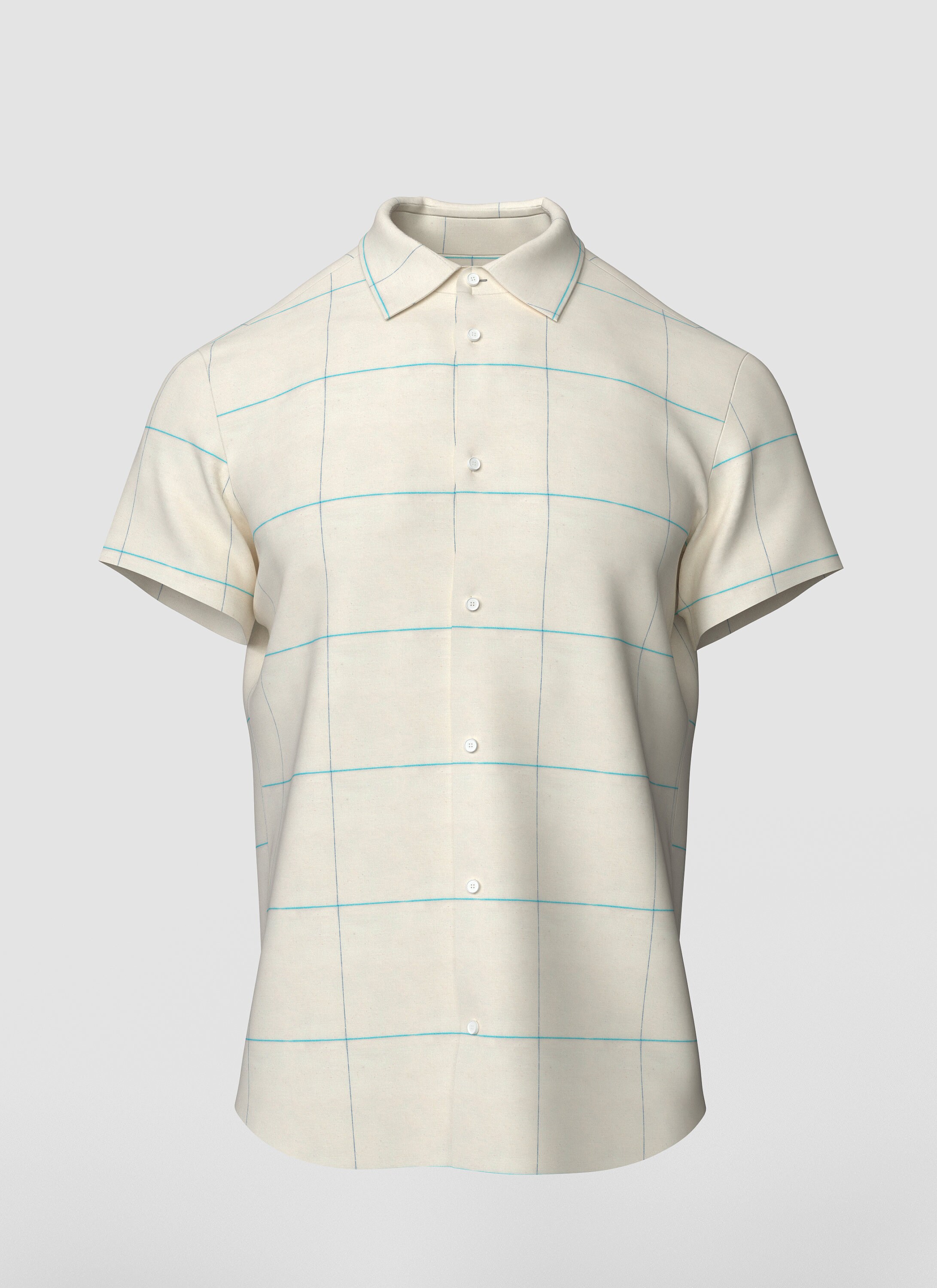 3D Digital Garment Short Sleeve Shirt .zprj File Compatible With CLO 3D ...