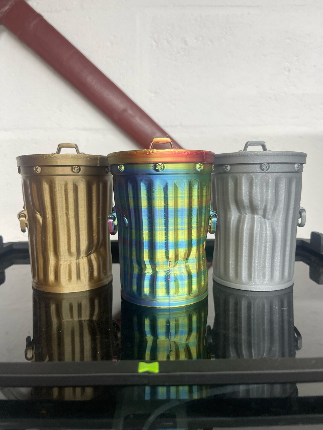 Desktop Trashcan 3d Printed Etsy