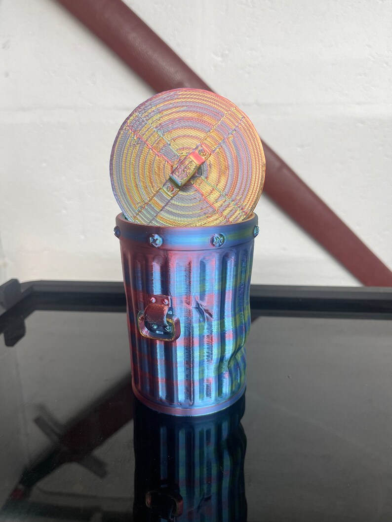 Desktop Trashcan 3d Printed Etsy