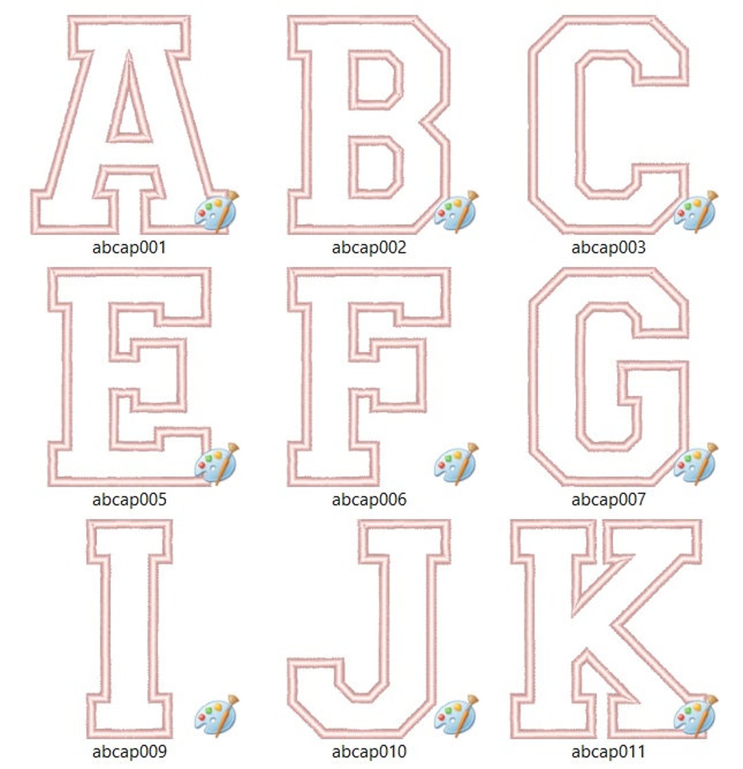 Alphabet and Numbers Embroidery Designs PES Monograms, Learning ...