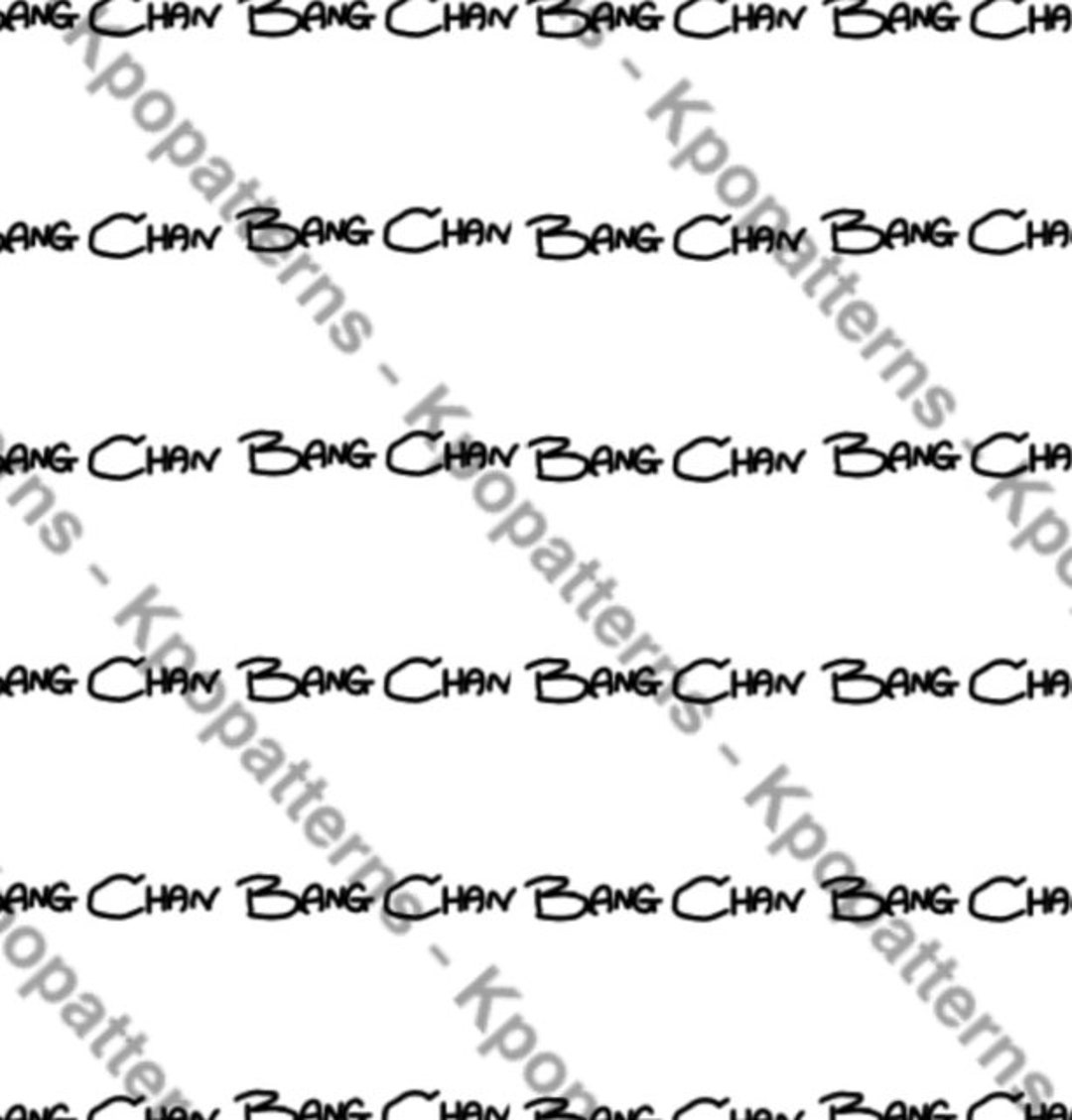 Bang Chan Handwritten Pattern Downloadable - Etsy