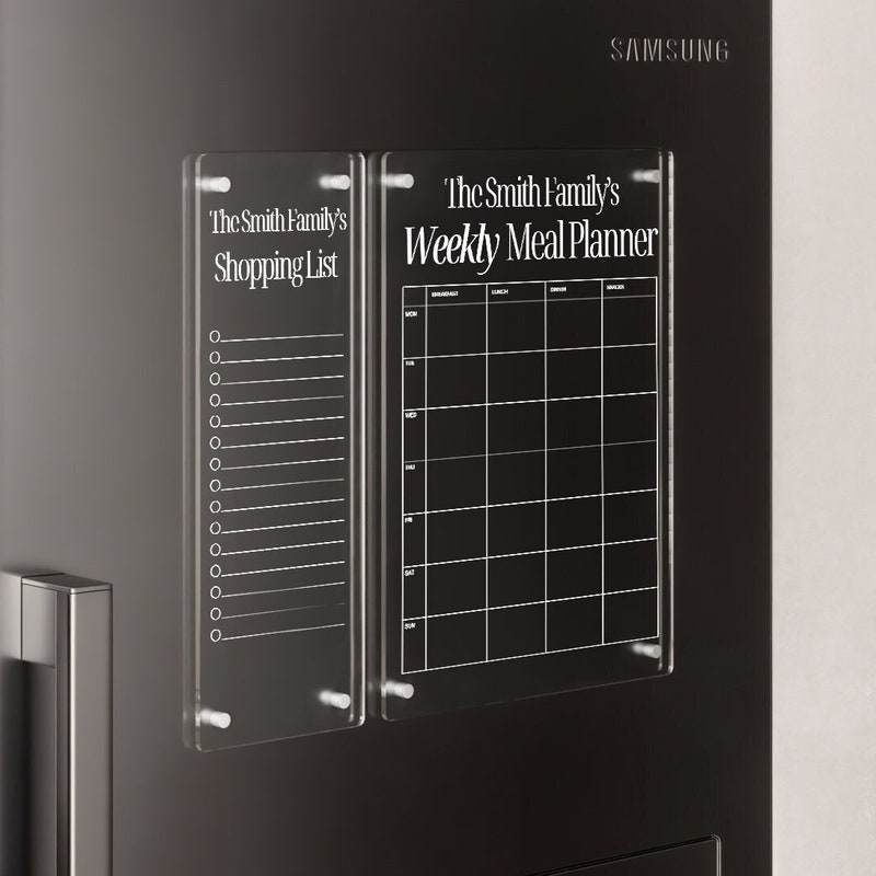 Clear Acrylic Fridge Menu - Etsy