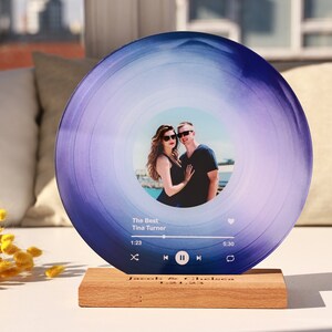 Personalized Vinyl Record With Photo Birthday Gift for Her Him ...