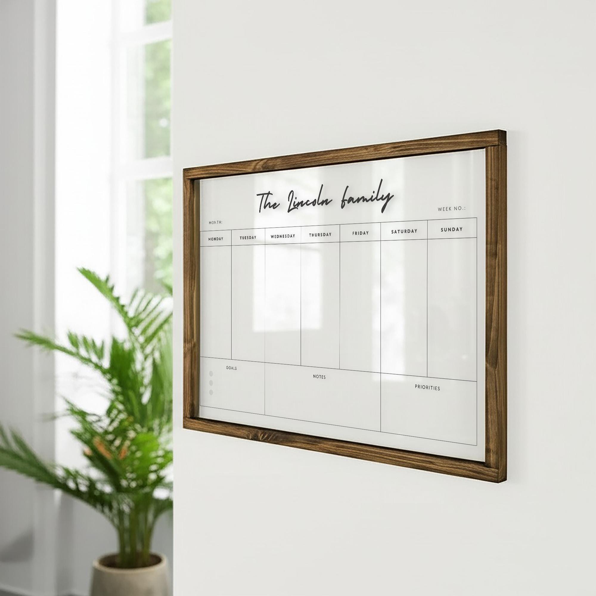 Acrylic Monthly Calendar for Wall - Personalized Whiteboard Office ...