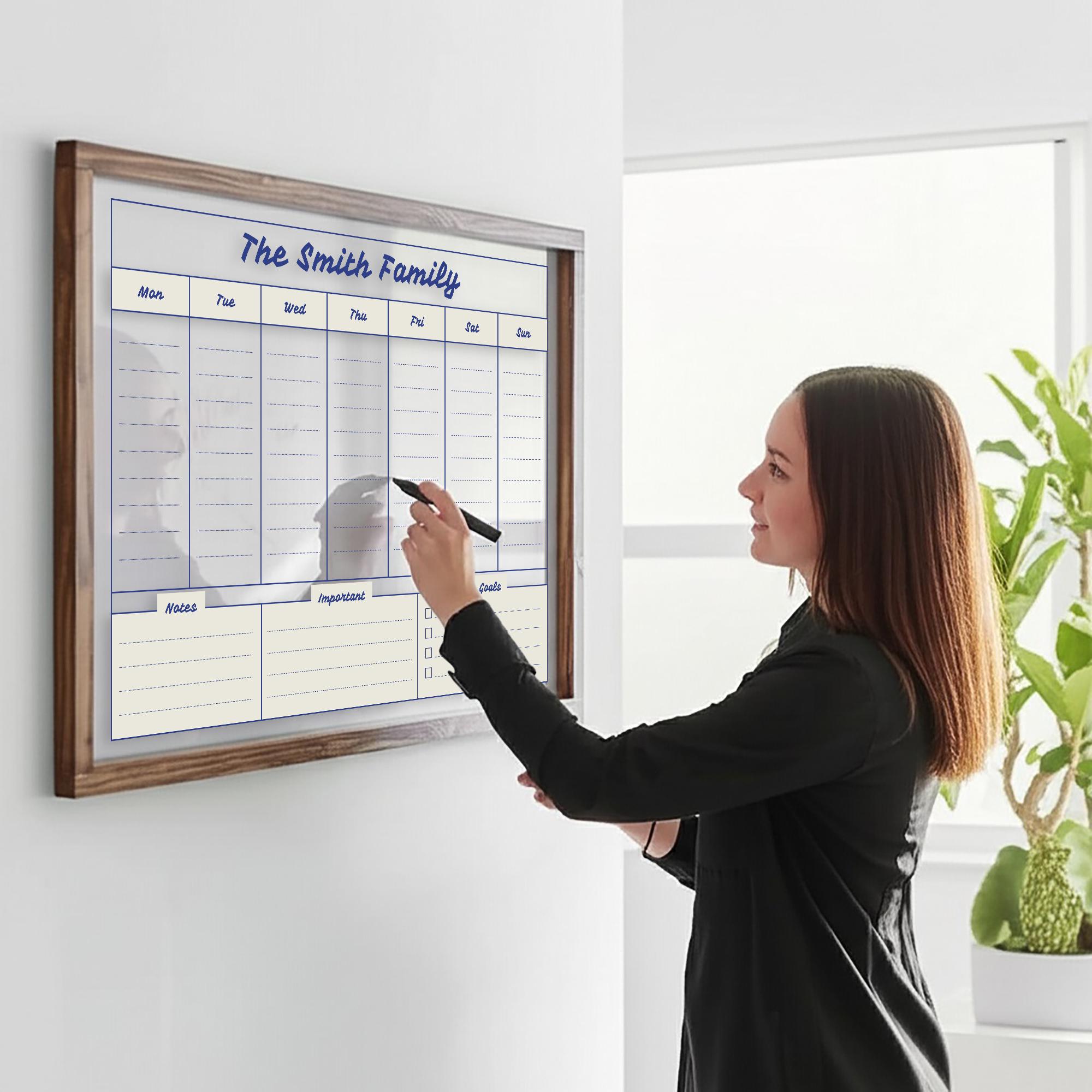 Acrylic Monthly Calendar for Wall - Personalized Whiteboard Office ...
