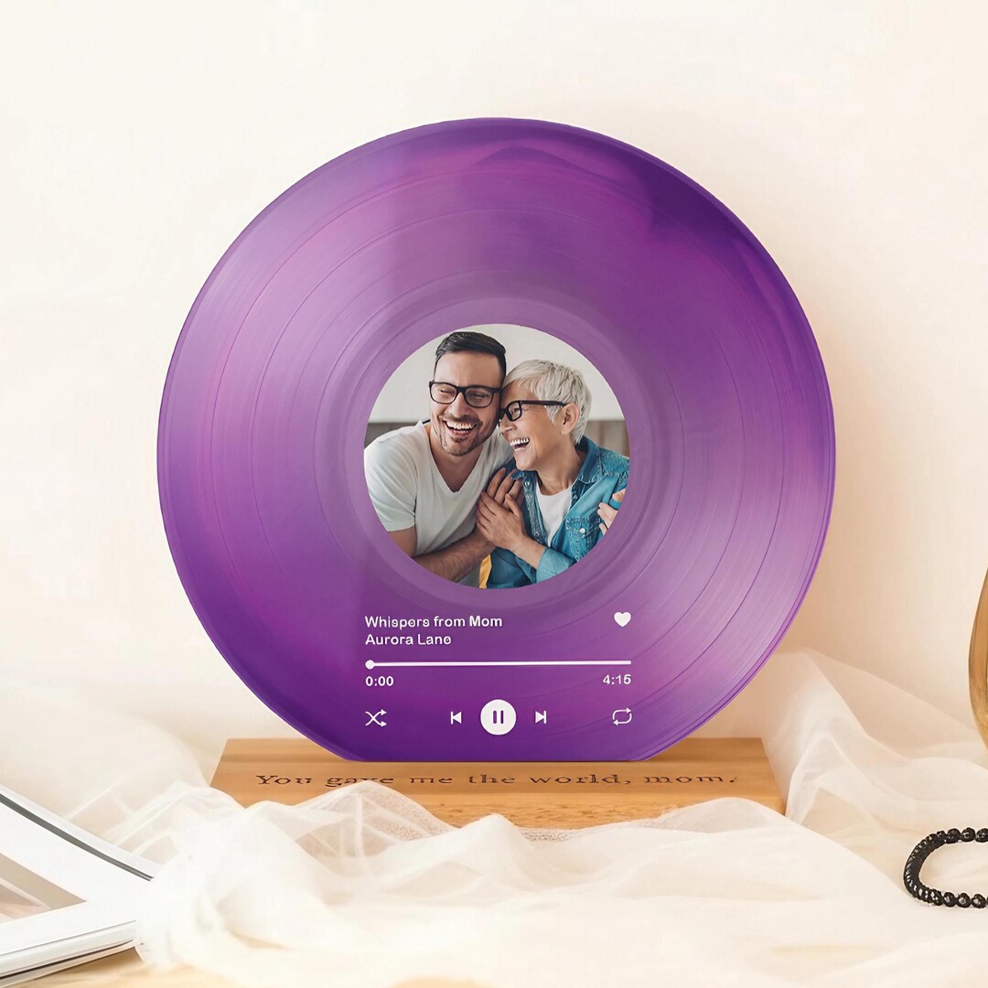 Custom Vinyl Record for Mom With Photo - Sentimental Mother's Day Gift ...