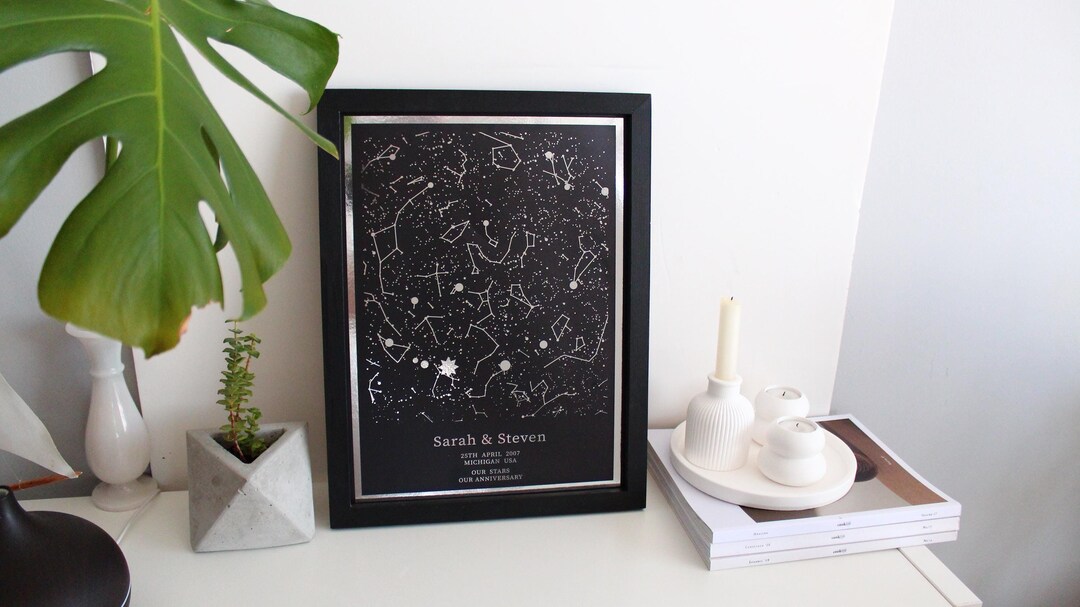Personalized Constellation Chart - Gift for Boyfriend Girlfriend ...