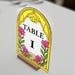 Garden Wedding Acrylic Table Numbers – Arch Floral Table Signs ...