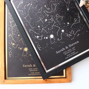 Custom Star Map Art Print - Personalized Night Sky Constellation ...