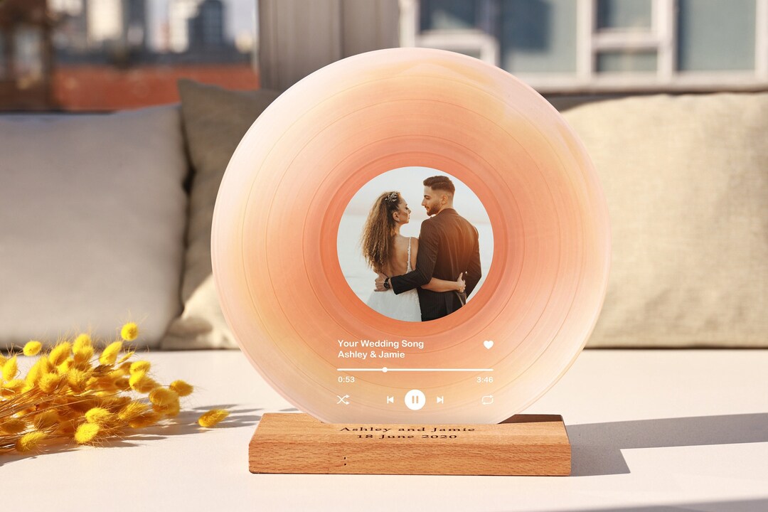 First Dance Song With Photo - Wedding Gift Vinyl Record - 1st 2nd 3rd ...