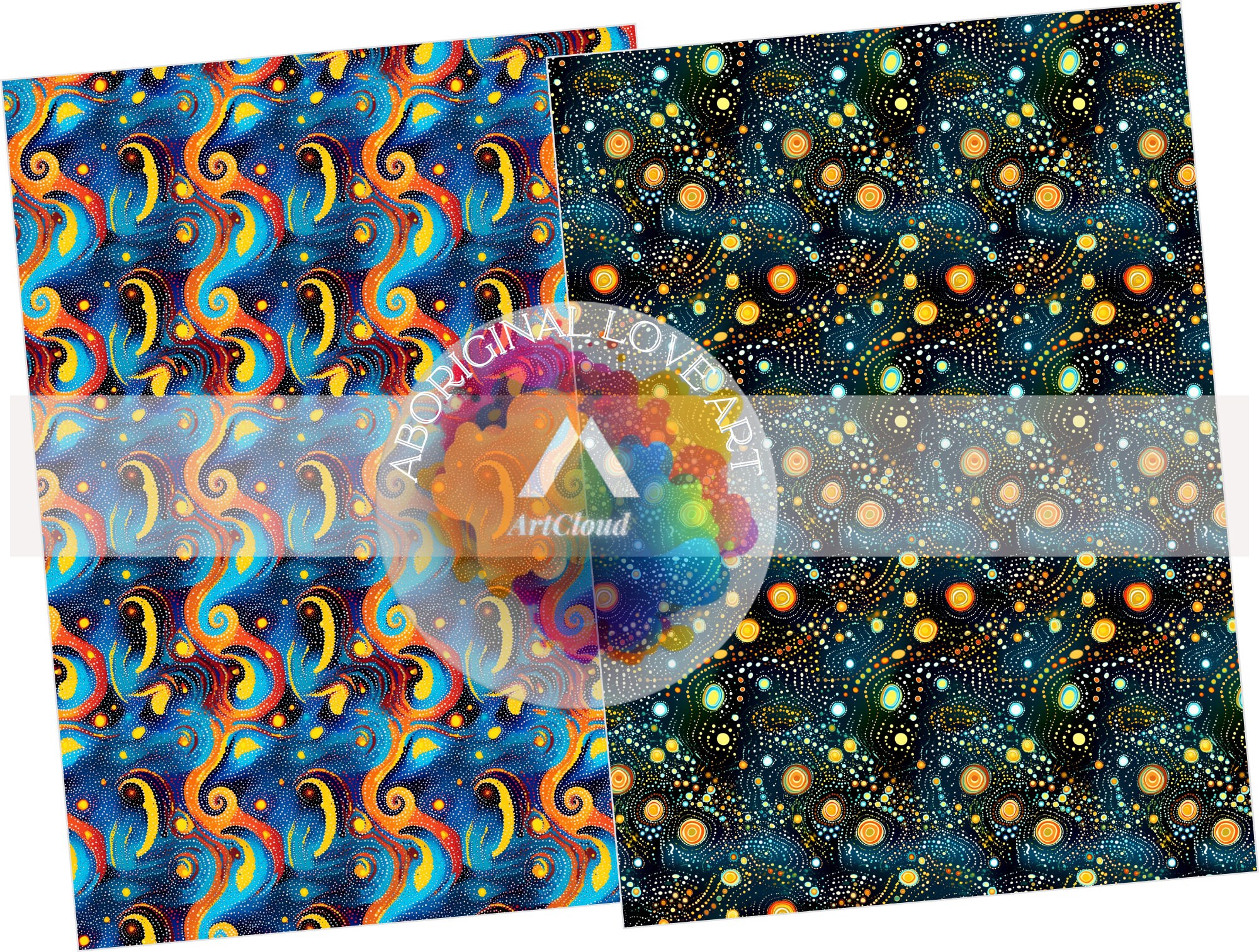 Aboriginal Love Art SEAMLESS Pattern, Digital Paper, Tribal Print ...