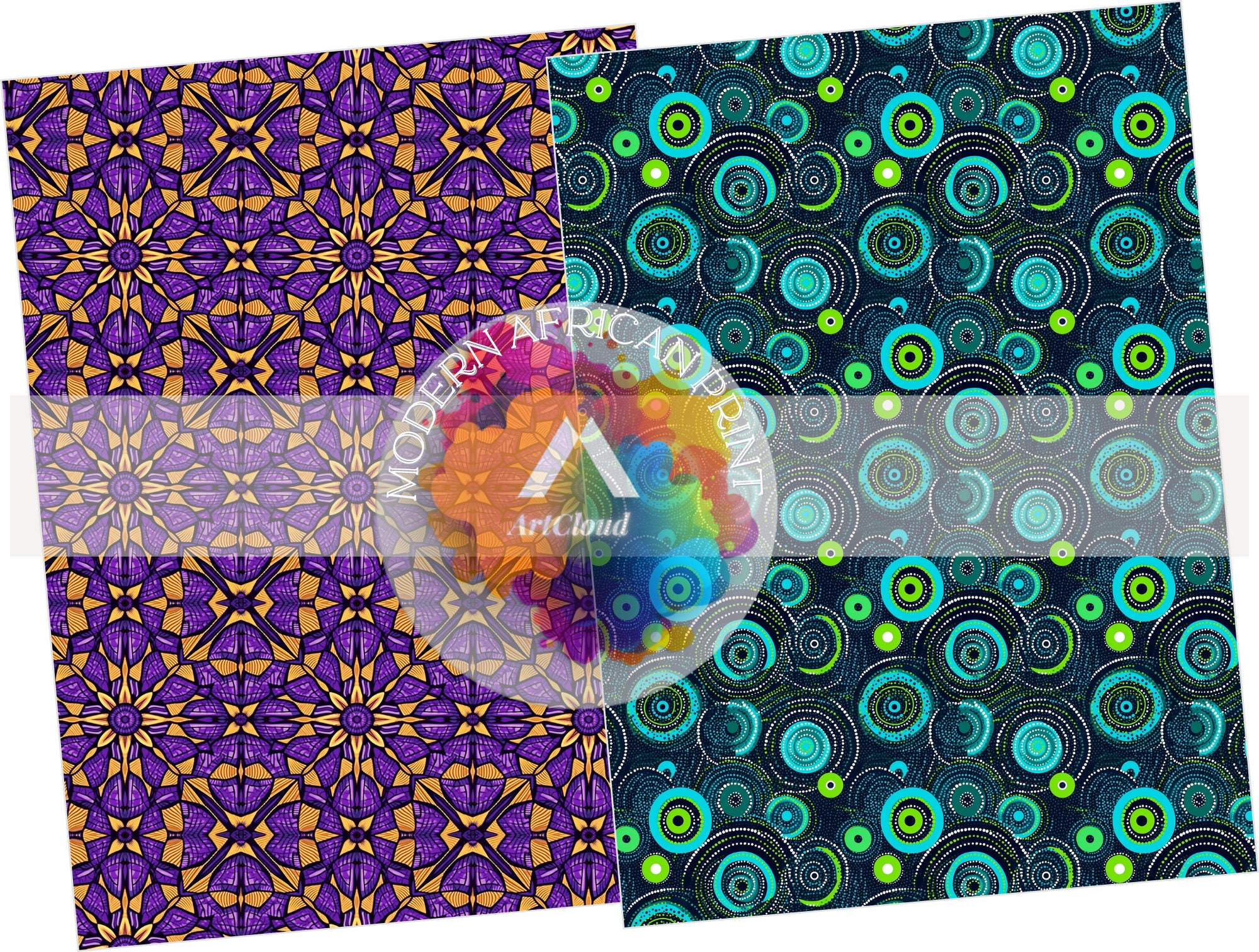 MODERN AFRICAN Print Digital Paper, SEAMLESS Pattern - Etsy