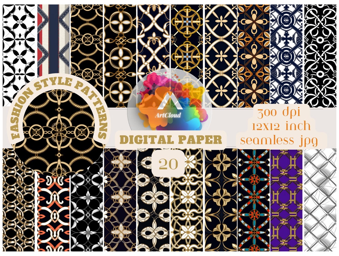 Fashion Style Digital Paper, SEAMLESS Pattern - Etsy