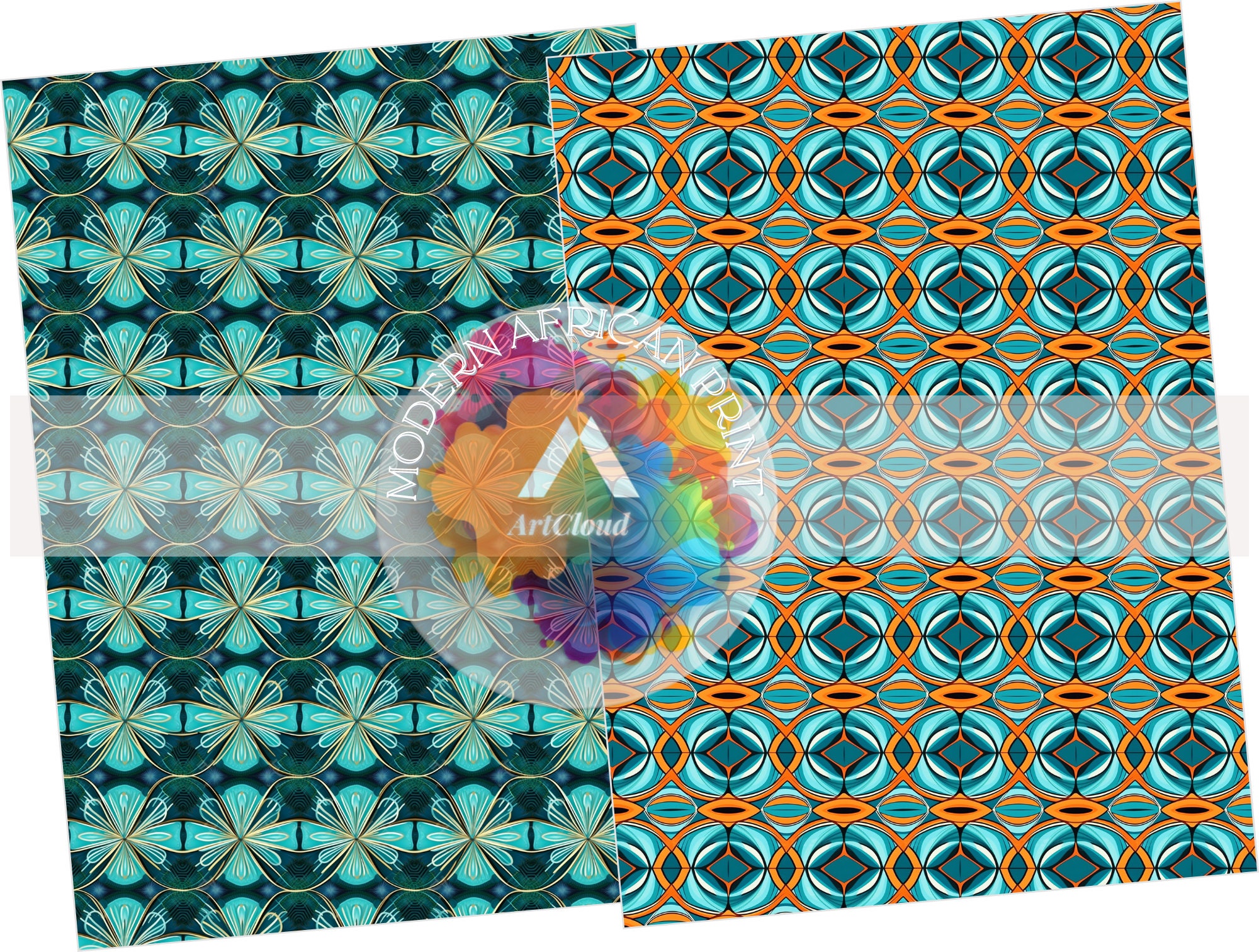 MODERN AFRICAN Print Digital Paper, SEAMLESS Pattern - Etsy
