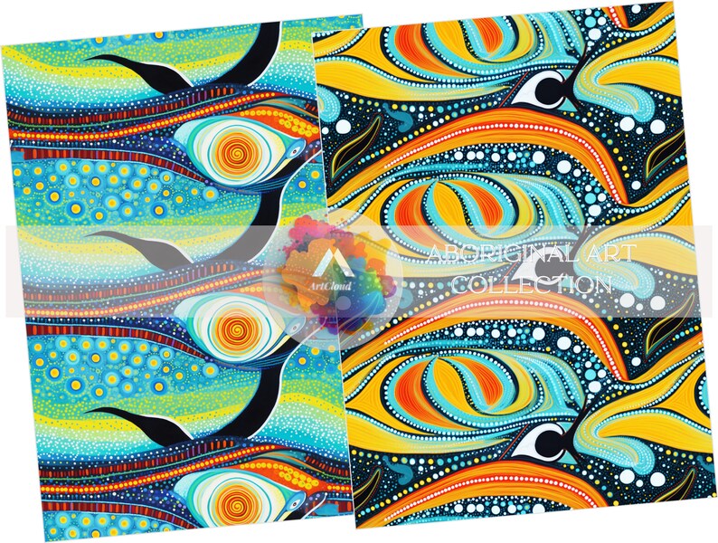 Aboriginal Art Collection, Seamless Pattern, Digital Paper, Native ...