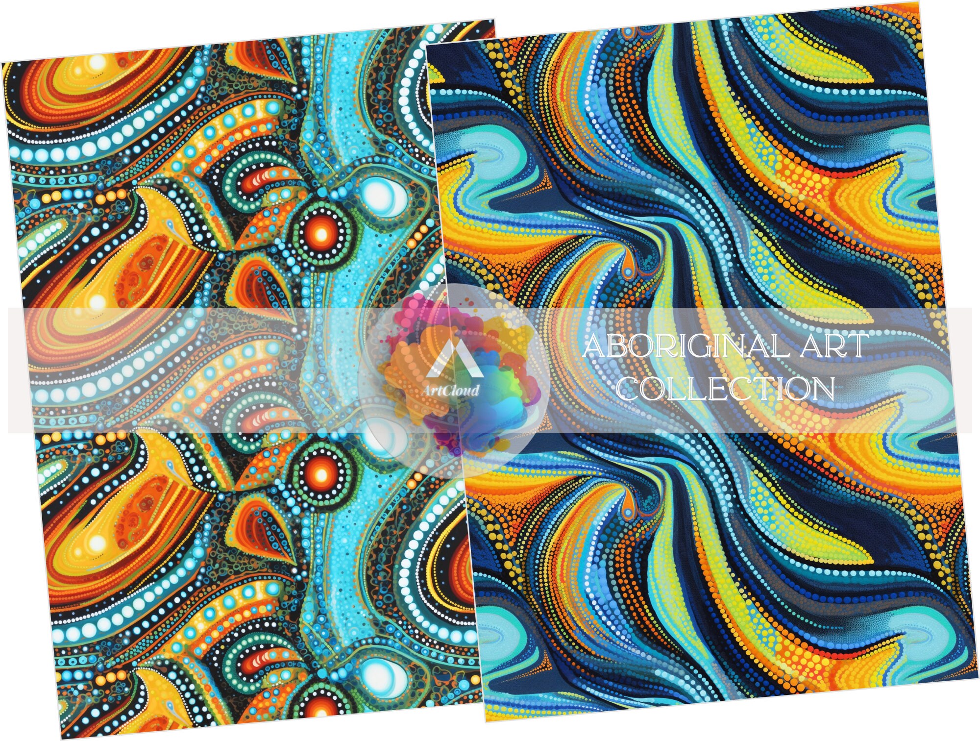 Aboriginal Art Collection, Seamless Pattern, Digital Paper, Native ...