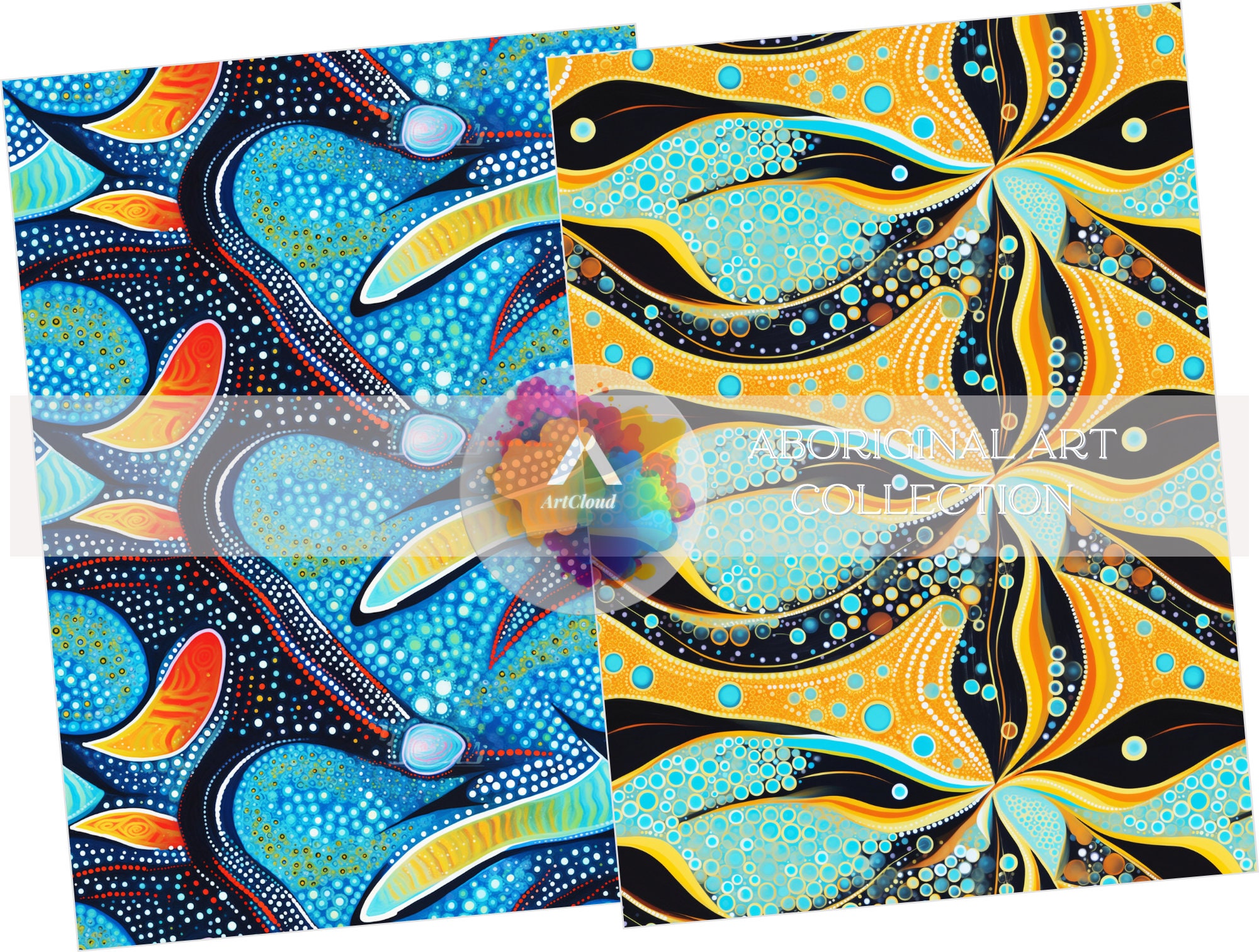 Aboriginal Art Collection, Seamless Pattern, Digital Paper, Native ...