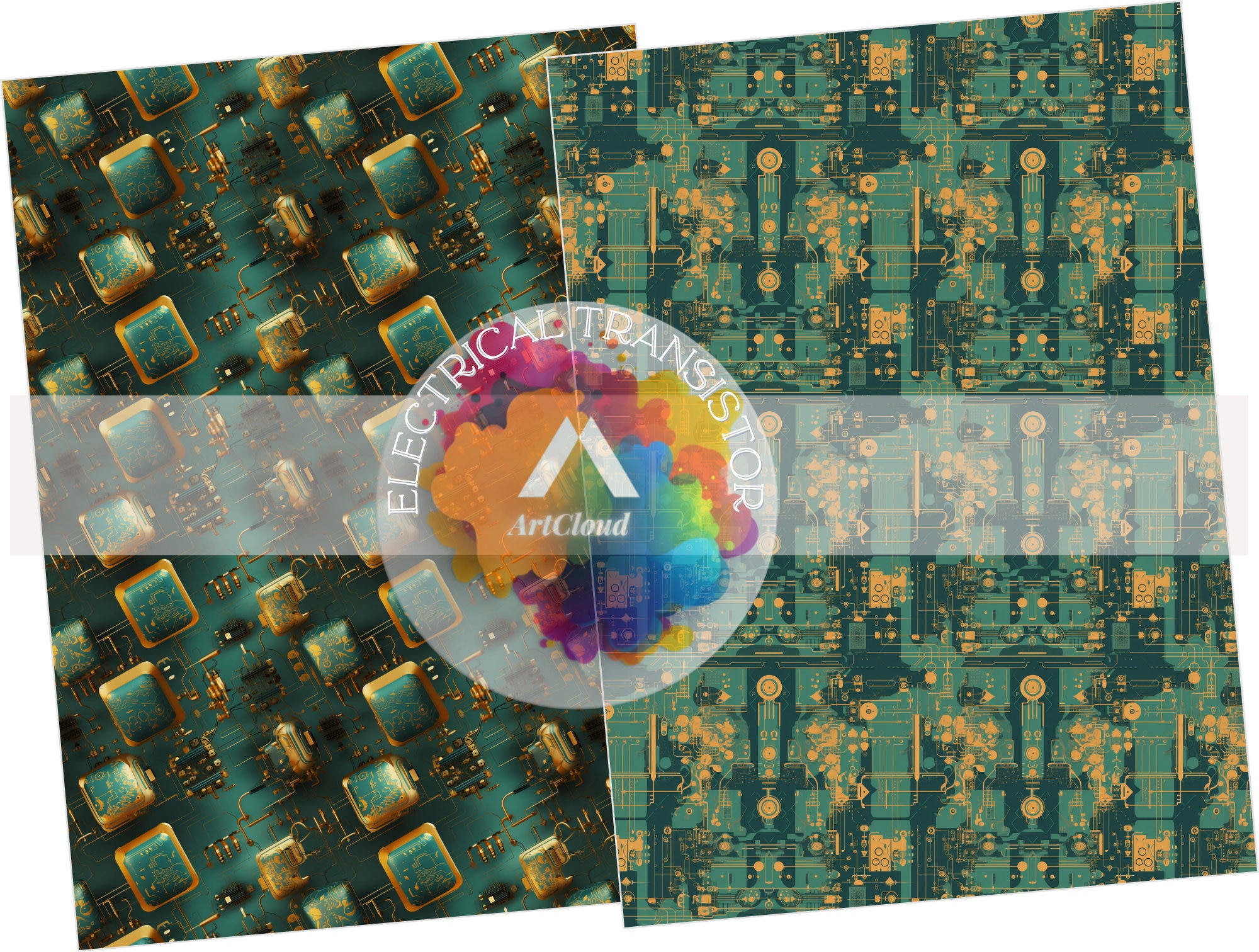 Electrical Transistor Digital Paper, SEAMLESS Pattern - Etsy