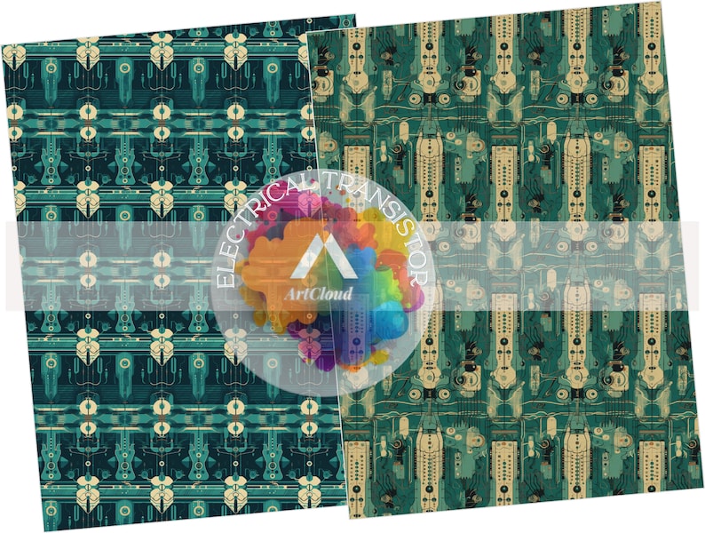 Electrical Transistor Digital Paper, SEAMLESS Pattern - Etsy