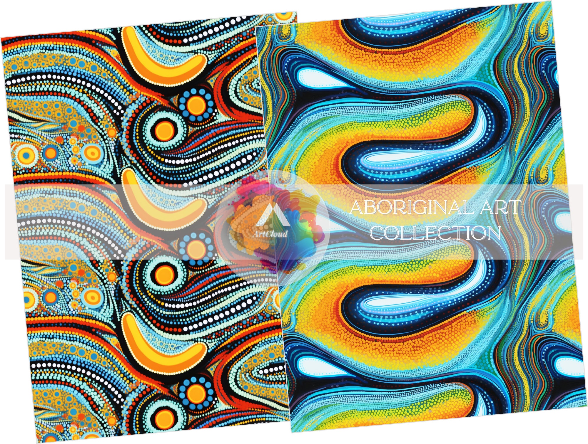 Aboriginal Art Collection, Seamless Pattern, Digital Paper, Native ...