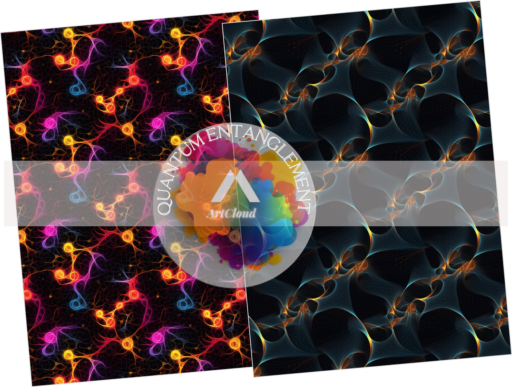 Quantum Entanglement Digital Paper, SEAMLESS Pattern - Etsy