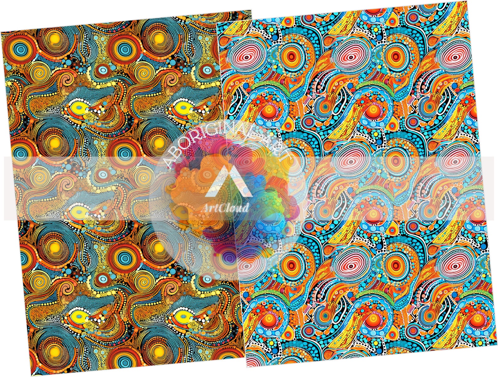 Aboriginal Art Digital Paper SEAMLESS Pattern Digital Paper - Etsy