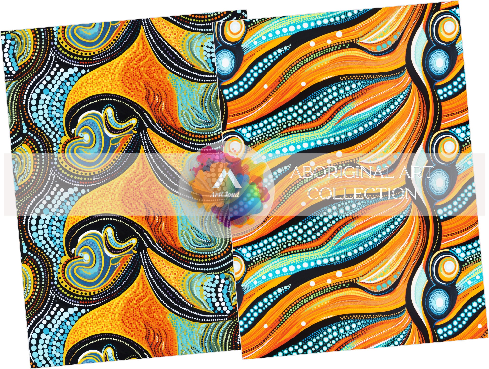 Aboriginal Art Collection, Seamless Pattern, Digital Paper, Native ...