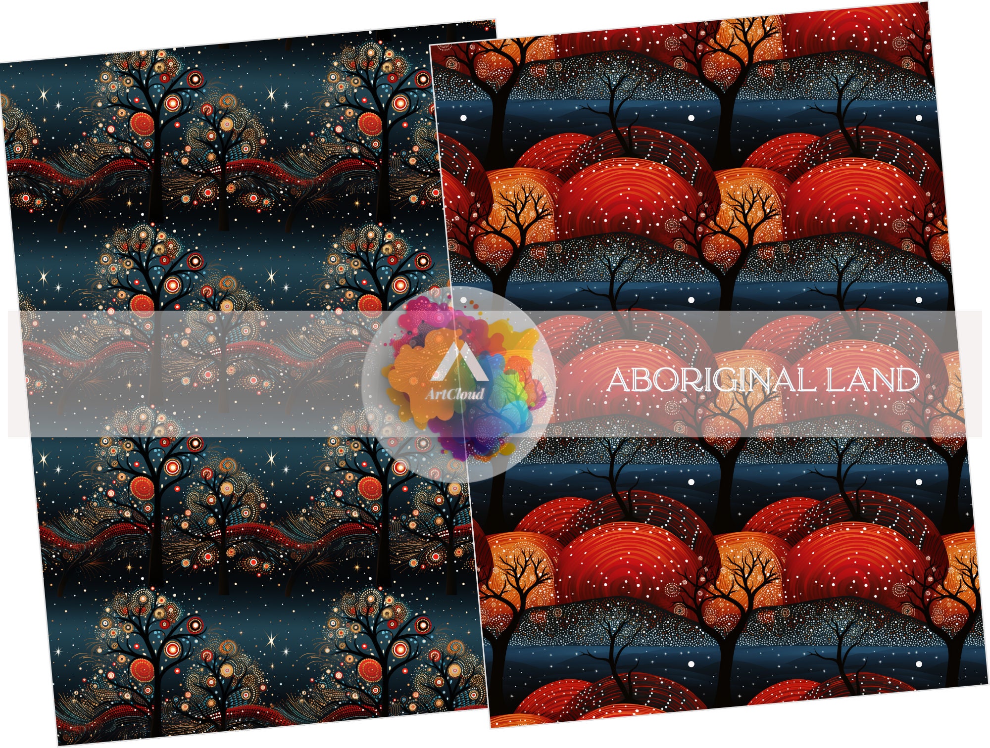 Aboriginal Land Digital Paper, SEAMLESS Pattern, Digital Paper, Tribal ...