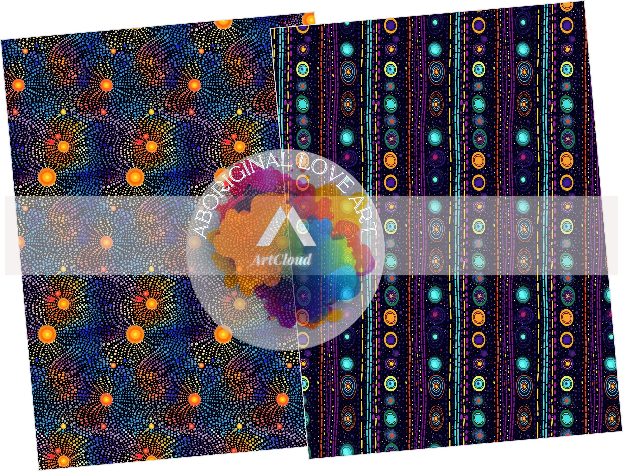 Aboriginal Love Art SEAMLESS Pattern, Digital Paper, Tribal Print ...