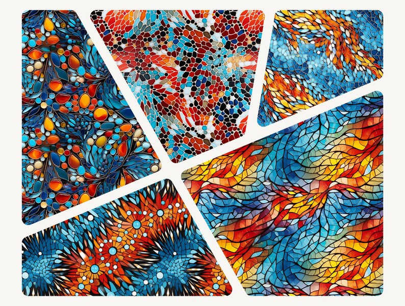 Mosaic Aboriginal Art Collection, Seamless Pattern, Wall Art Décor ...