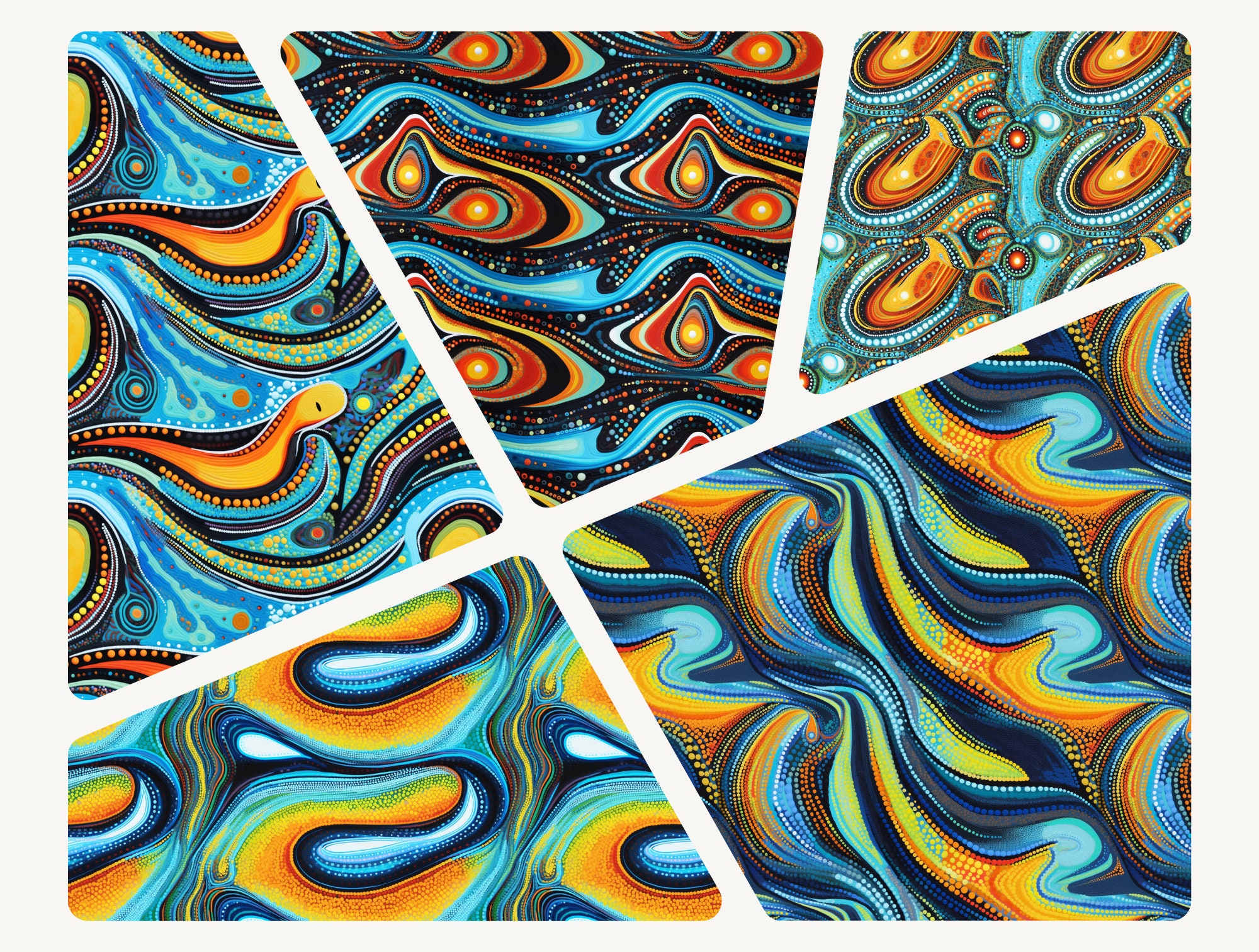 Aboriginal Art Collection, Seamless Pattern, Digital Paper, Native ...
