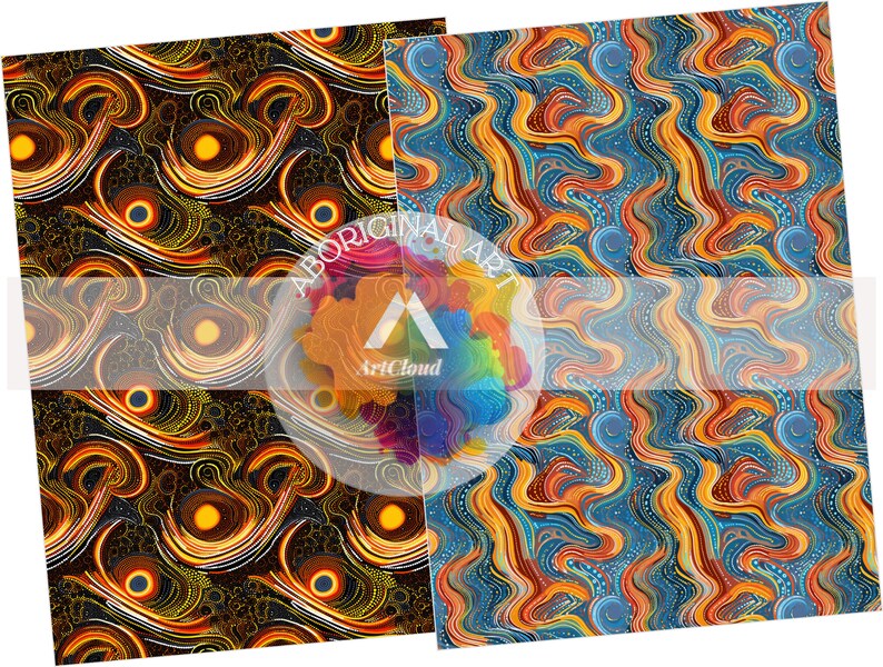 Aboriginal Art Digital Paper, SEAMLESS Pattern, Digital Paper, Tribal ...