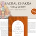 Sacral Chakra Yoga Script Hatha Yoga Sequence 60 Min Yoga Session ...